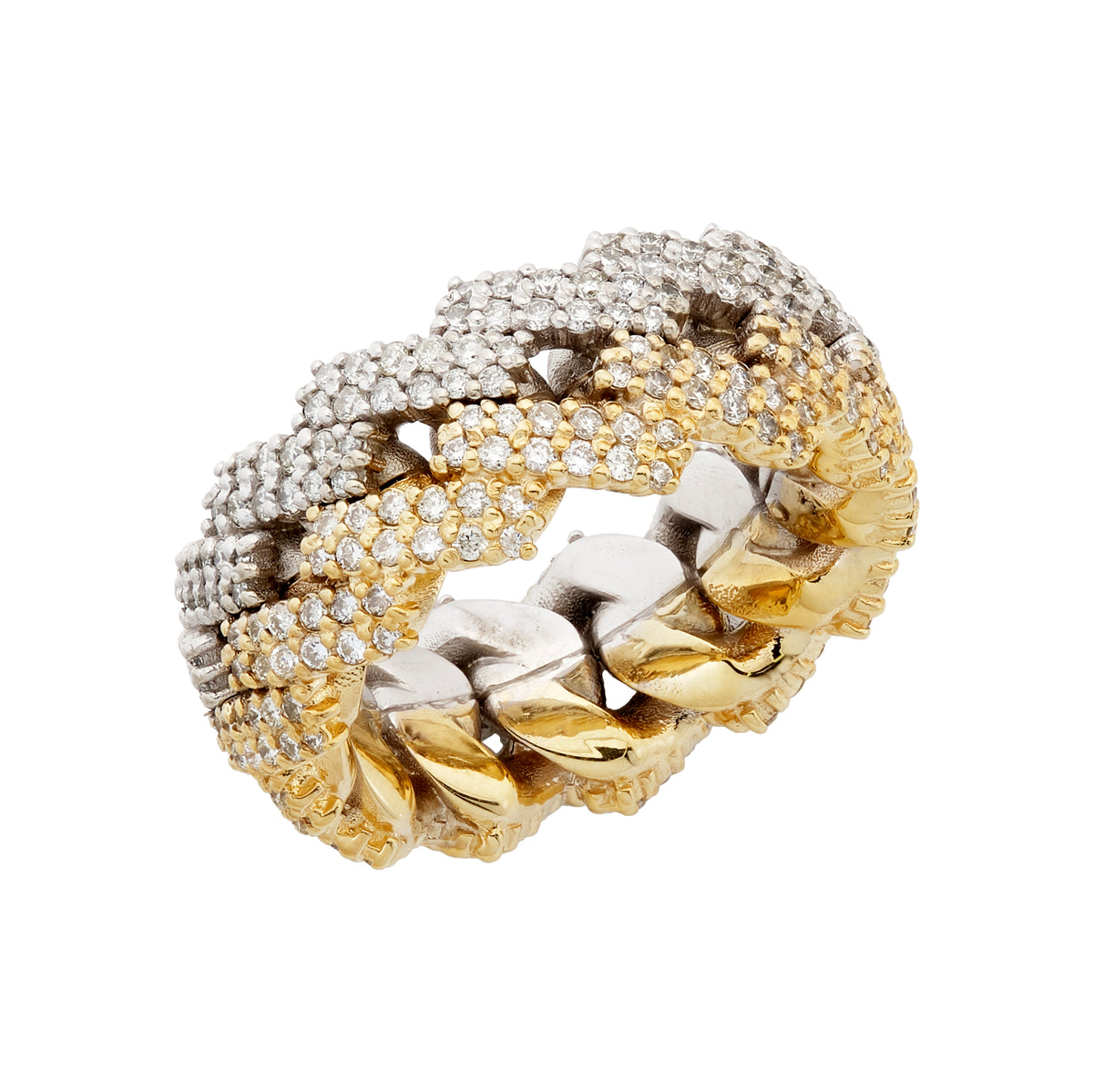 Cuban Link Diamond Ring – Mazza New York